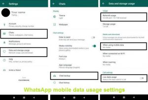 Settings to reduce WhatsApp mobile data usage